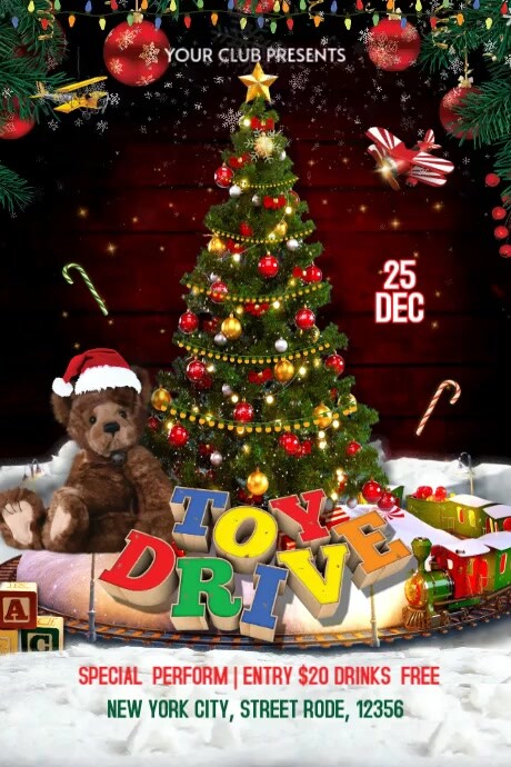 Toy Drive Poster Template | PosterMyWall