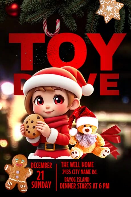 Toy Drive Poster Template | PosterMyWall