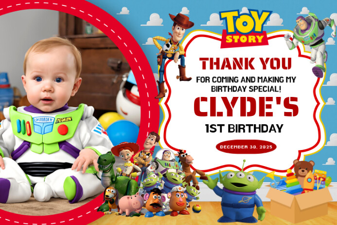 Toy Story Theme Ref Magnet Layout Template | PosterMyWall