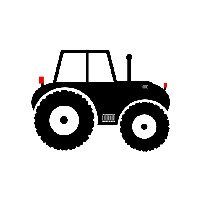 White Tractor Logo