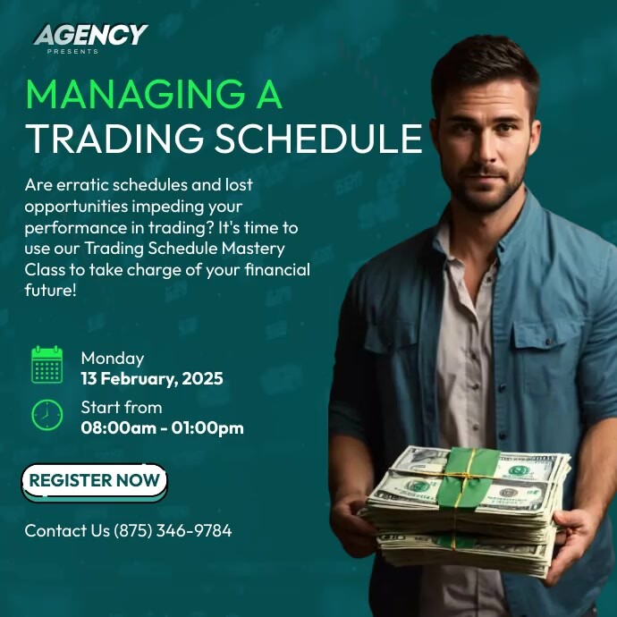 Trading Schedule Ads Template | PosterMyWall