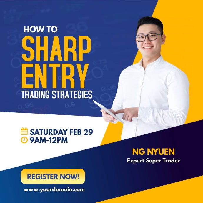 Trading Webinar Class Facebook Instagram Template | PosterMyWall