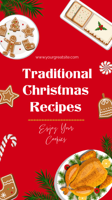 Traditional Christmas Recipes Template | PosterMyWall