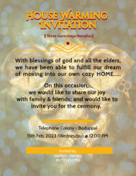 Traditional house warming invitation Template | PosterMyWall