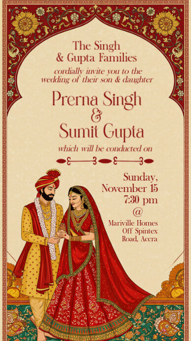 Copy of Traditional Indian Wedding | PosterMyWall