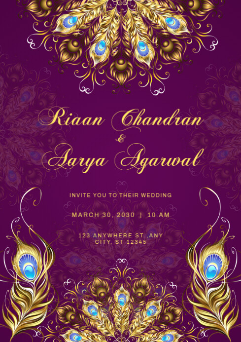 Traditional Indian Wedding Invitation Template | PosterMyWall