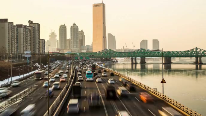 Traffic busy road daytime cars bus road video Template | PosterMyWall