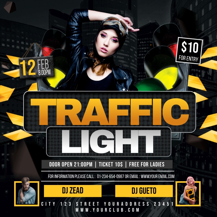 Traffic Light Template | PosterMyWall