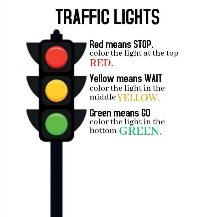 Traffic lights flyer Template | PosterMyWall