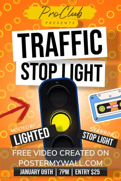 Traffic Stop Light Party Template | PosterMyWall