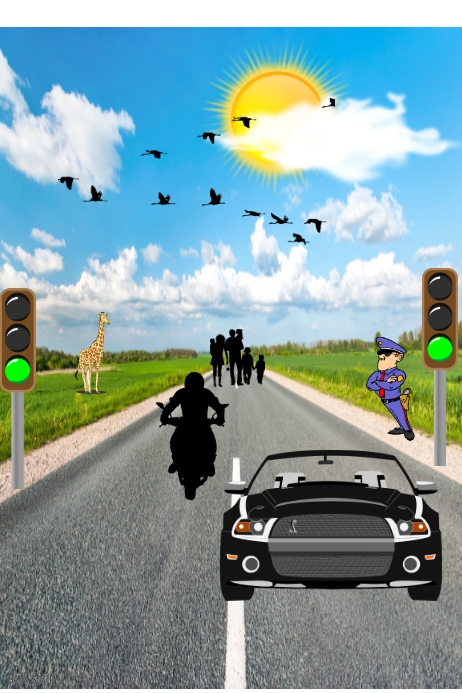 traffic sunny day Templat | PosterMyWall