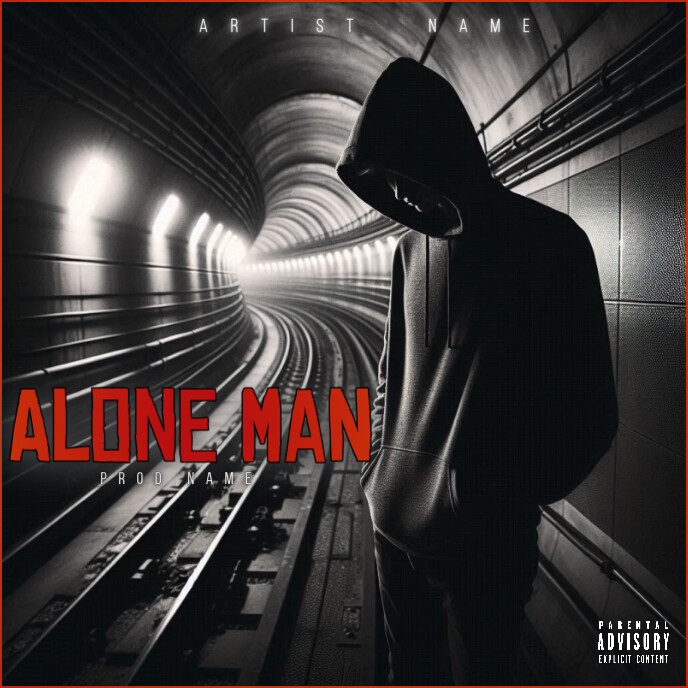 TRAIN ALONE MAN MIXTAPE COVER Template | PosterMyWall