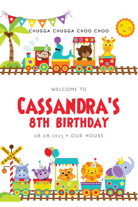 Train Birthday Invitation Template | PosterMyWall