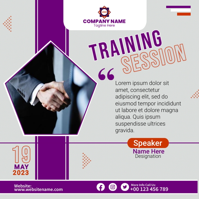 Training Session Instagram Template | PosterMyWall
