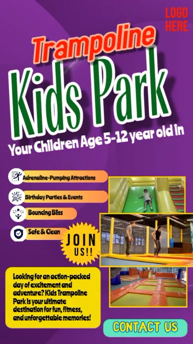 Trampoline Kids Park Template | PosterMyWall