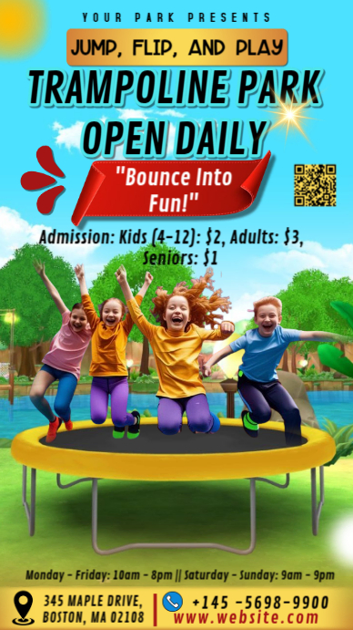 Trampoline park Template | PosterMyWall