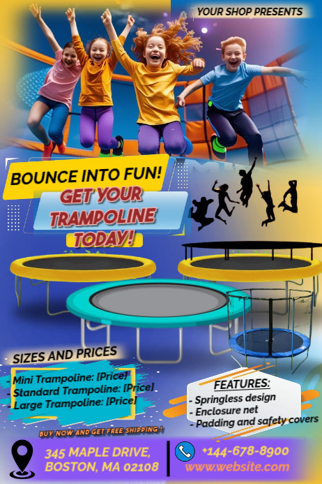 Trampoline template | PosterMyWall