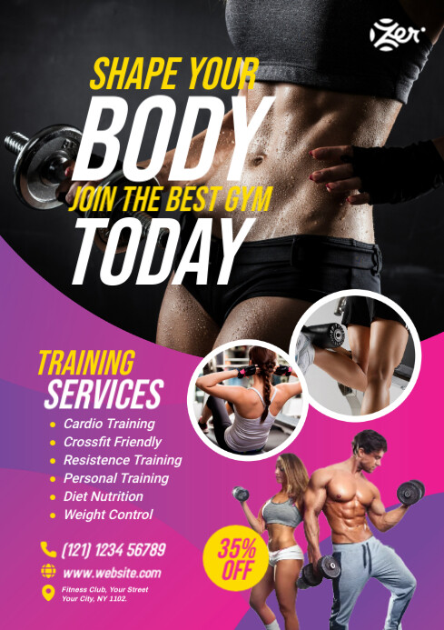 Copy of Transform Your Body – Fitness Promotion Template | PosterMyWall