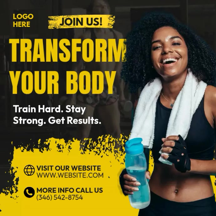 Copy of Transform Your Body Gym Ads | PosterMyWall