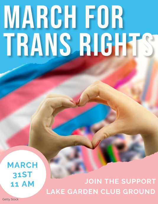 transgender day march Template | PosterMyWall