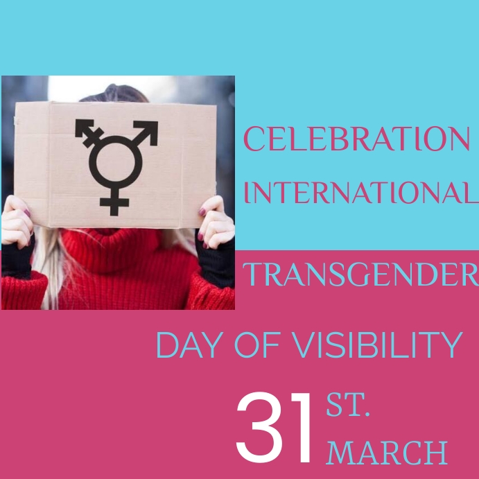 TRANSGENDER Day Of Visibility Instagram post Template | PosterMyWall