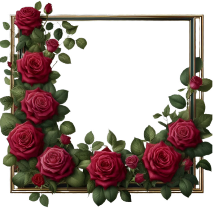 Copy of Transparent flower frame | PosterMyWall