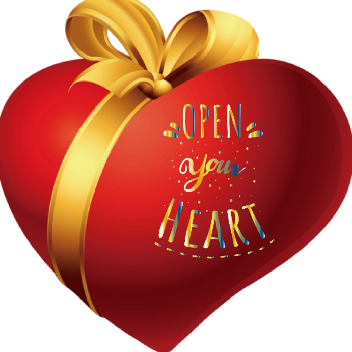 Transparent open your heart design template | PosterMyWall