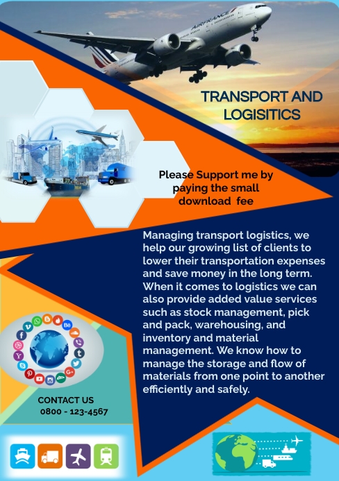 Transport and Logistics Business Flyer Template | PosterMyWall