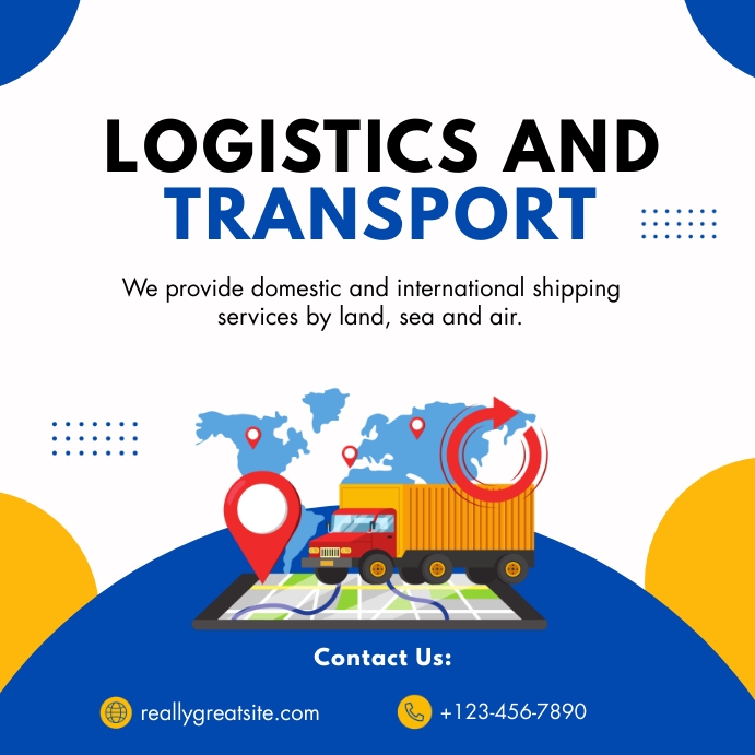 Copy of TRANSPORT AND LOGISTICS CARGO TEMPLATE | PosterMyWall