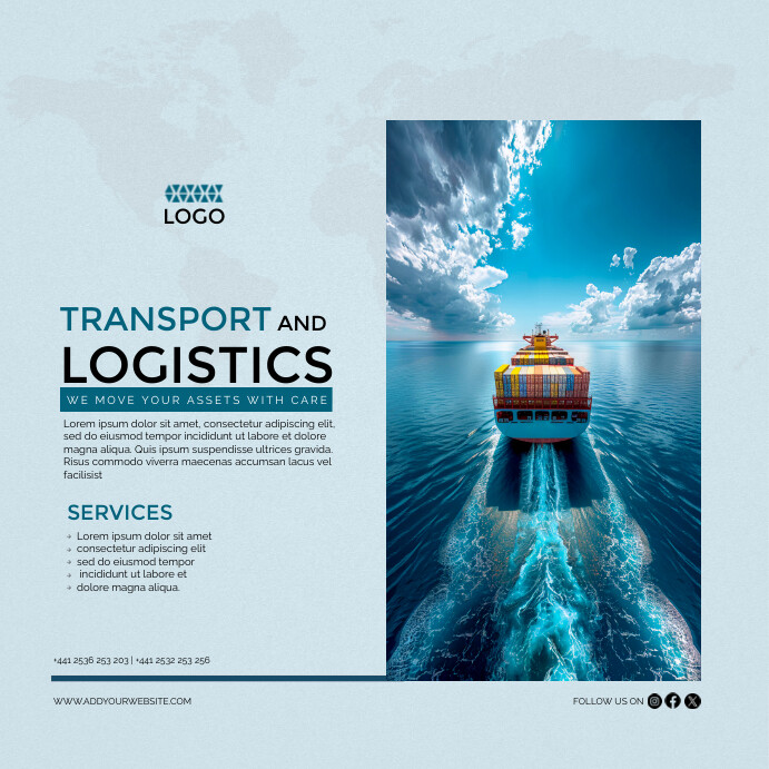 Transport and Logistics design template | PosterMyWall