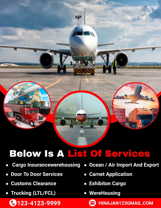 transport flyer, logistics flyer, cargo truck Template | PosterMyWall