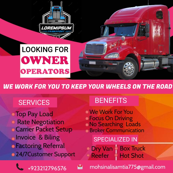 transport trucking flyer Template | PosterMyWall