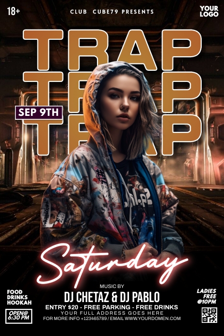 Trap saturday Template | PosterMyWall