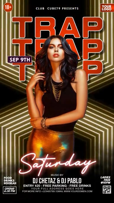 Plantilla de Trap saturday | PosterMyWall