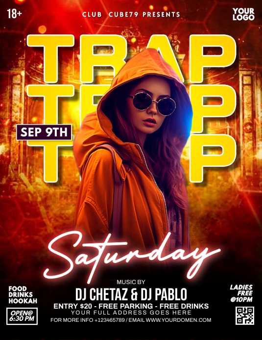Trap saturday Templat | PosterMyWall