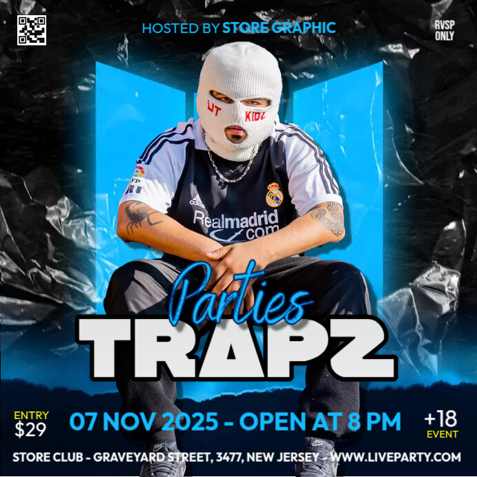 Trapz Night Party Ads Template | PosterMyWall