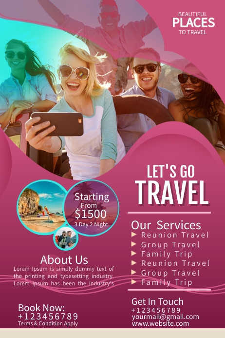 TRAVEL & CHILL Template | PosterMyWall