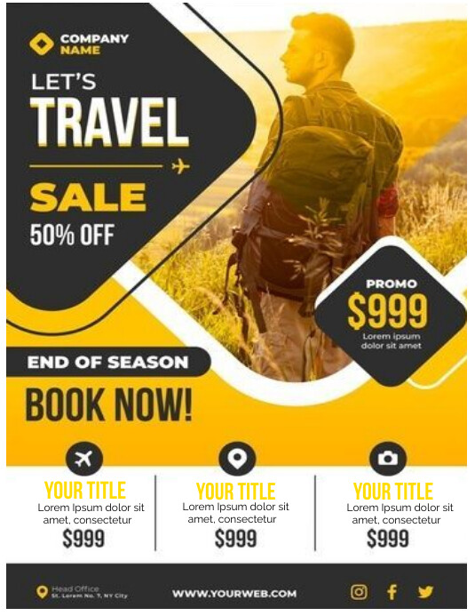Travel & tour flyer, poster, template free | PosterMyWall