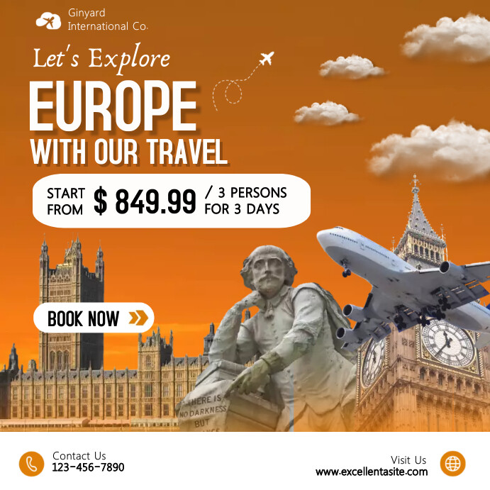 travel ad template | PosterMyWall