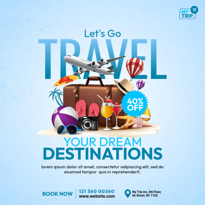 Travel Agency Ad Template | PosterMyWall
