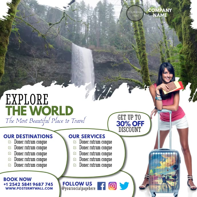 Travel Agency Ad Template | PosterMyWall