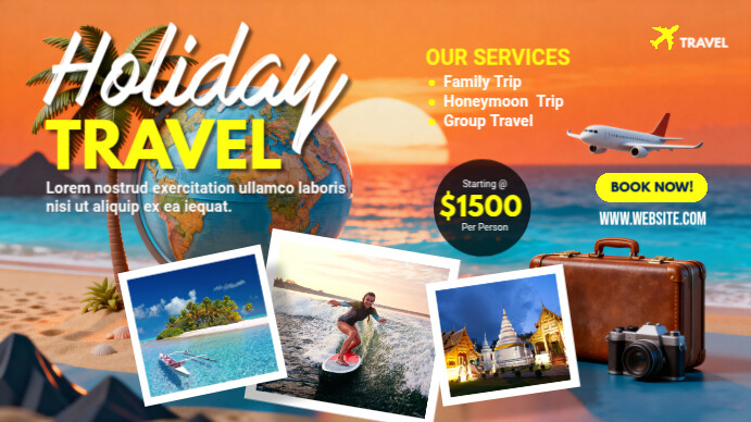 Travel agency ad Template | PosterMyWall