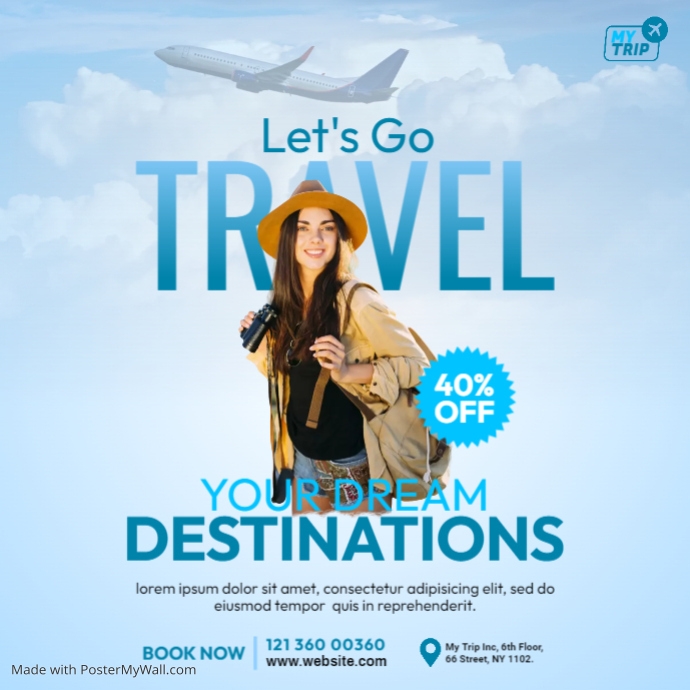 Travel Agency Ad Template | PosterMyWall