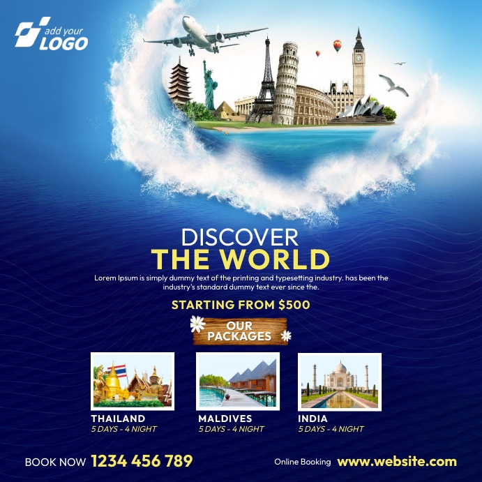 Travel Agency Ad Template | PosterMyWall