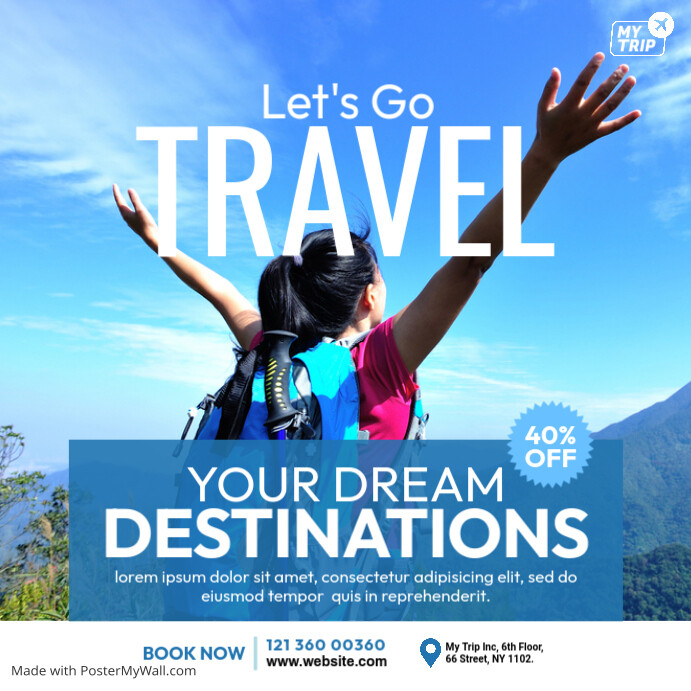 Travel Agency Ad Template | PosterMyWall