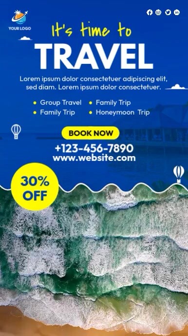 Travel Agency Ad Template | PosterMyWall
