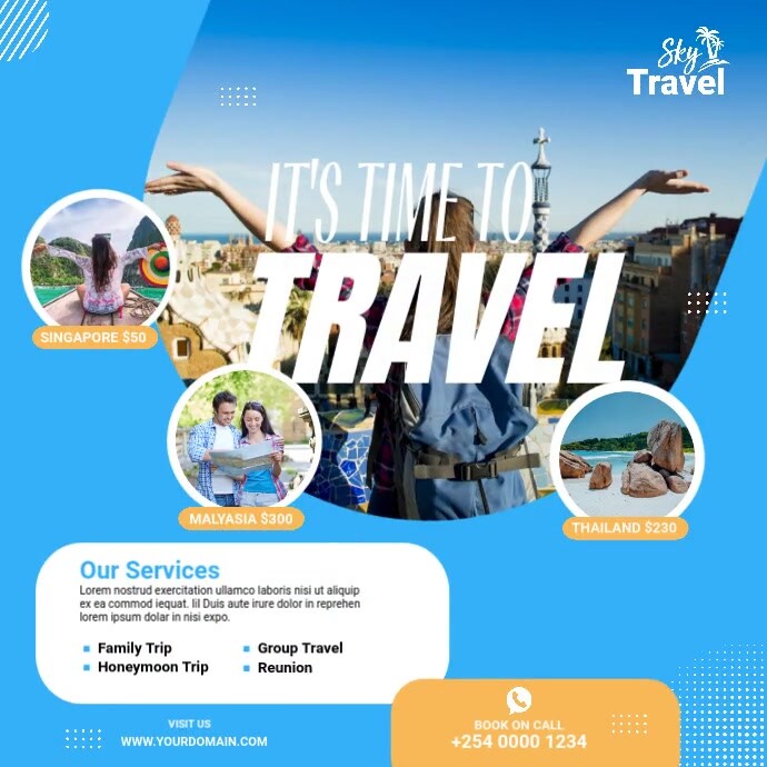 Copy of Travel Agency Ad Template | PosterMyWall