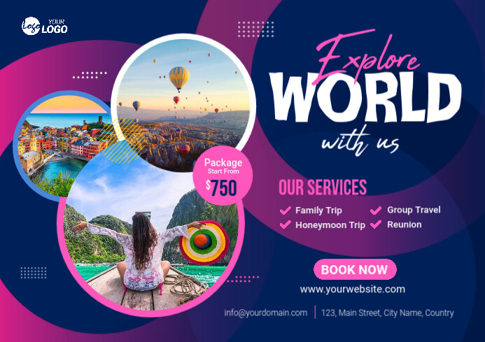 Travel Agency Ad Template | PosterMyWall