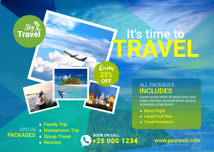 Copy of Travel Agency Ad Template | PosterMyWall