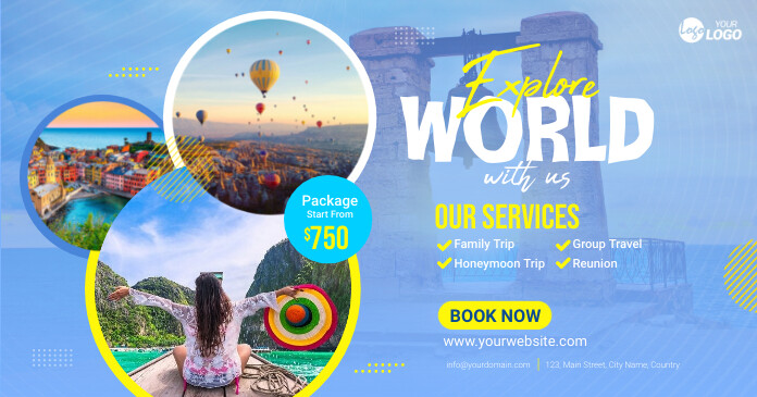 Travel Agency Ad Template | PosterMyWall